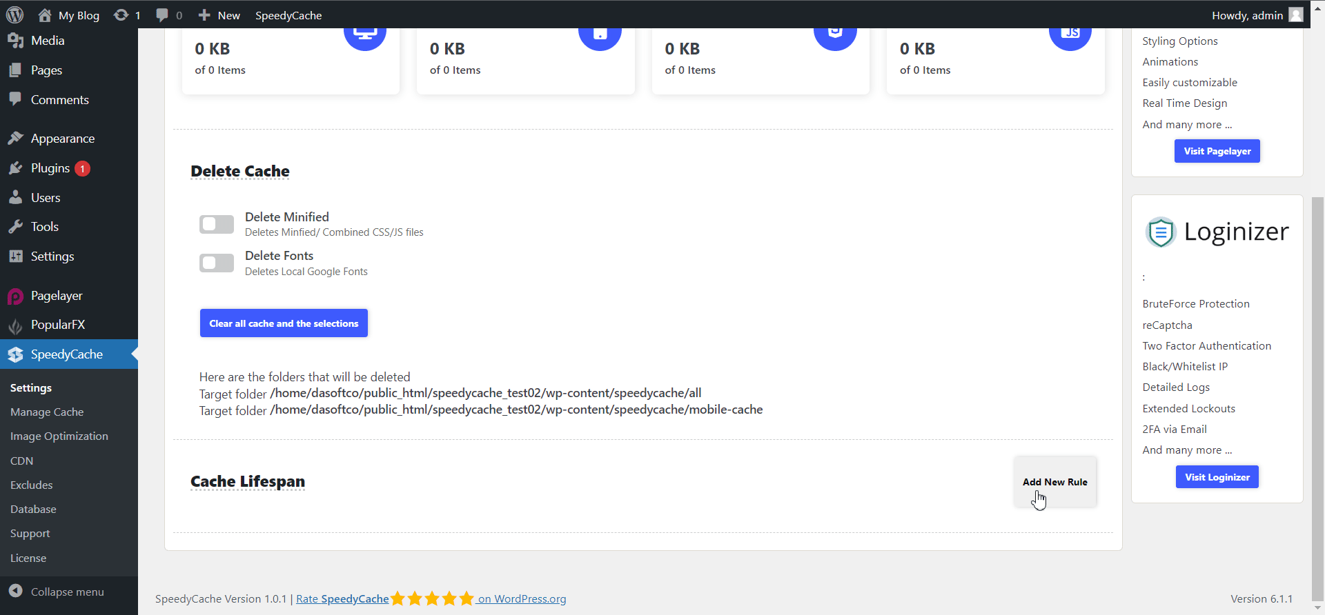 How to schedule deletion of Cache – SpeedyCache